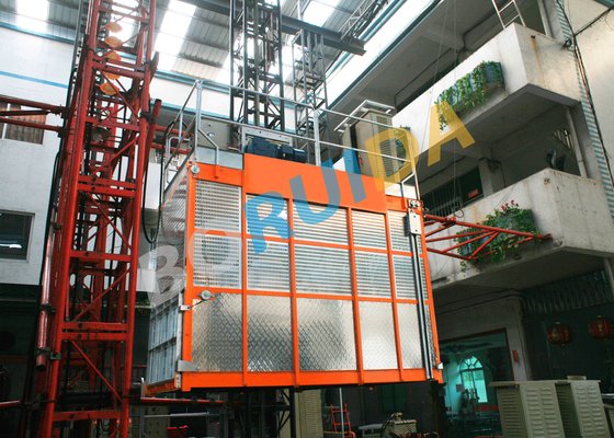 Q235 / Q345 Steel Car Cage Hoists For Building, 380V 50Hz Or 60Hz Power supplier
