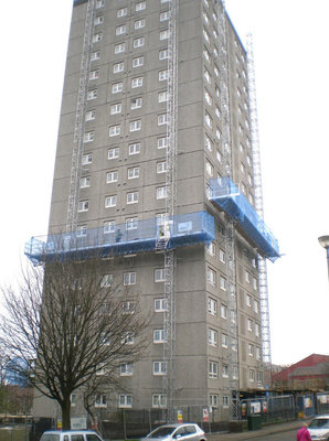 9 Tons 3P 380V 50Hz Mast Climbing Work Platforms For Window Cleaning supplier