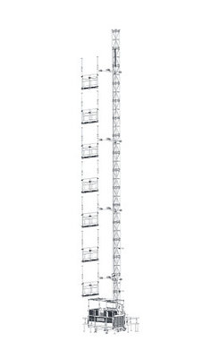 Galvanized Rack And Pinion Hoists CH300 with Single Cage , 300kg High Capacity supplier