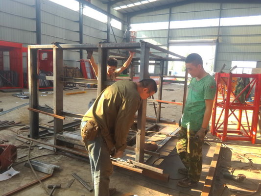 OEM 3200kg Blue Portable Construction Twin Cage Hoist 3.2 Ton High efficiency supplier