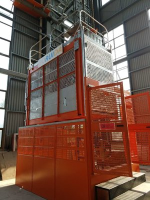 2 Tons 60m Orange Painted Rack And Pinion Hoist , Material Lifting Equipment supplier