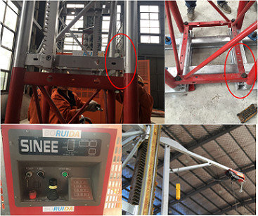 5 Rack Modulus Material Lift Elevator , Material Hoisting Equipment With Reduction Ratio 1 / 18 supplier