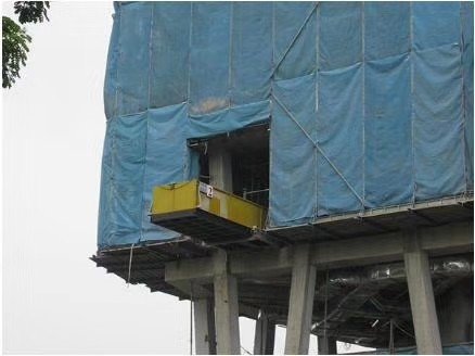 Automatic 3.2m Construction Site Loading Platforms With Rack And Pinion supplier