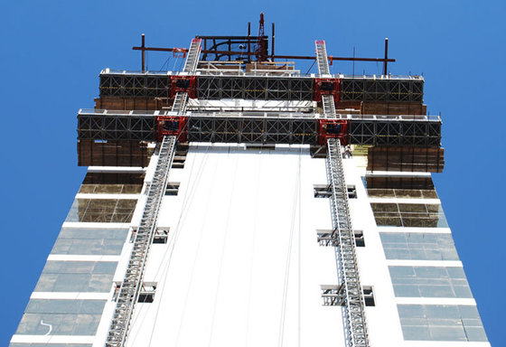 Single And Double Mast Climbing Working Platforms 220V - 415V 50HZ 1000kgs supplier