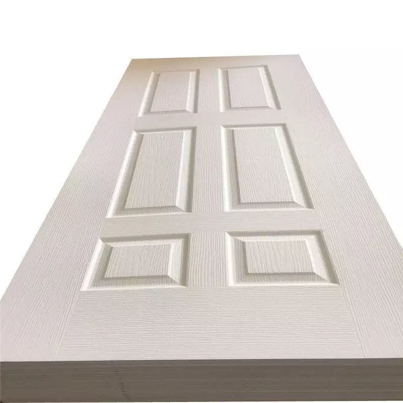 2150*720mm E1 3mm HDF Moulded door skins White Painted 6 panels 870-900kg/m3