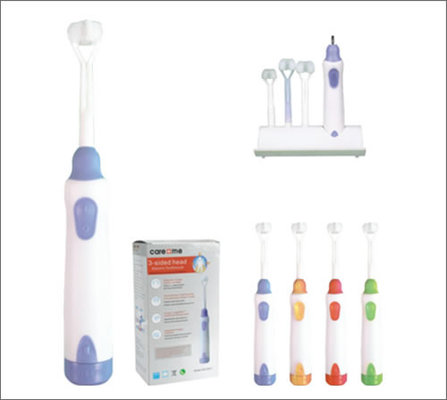 Battery Operated 3 Sides Triple Electrical Toothbrushes
