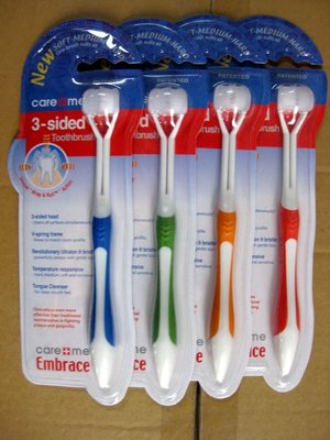 3 Sided Triple Toothbrushes for Adult tooth brushes
