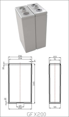 2V OPzV Lead Sealed Battery Containers