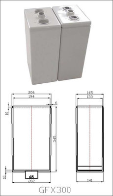 2V OPzV VRLA Battery Cases 300ah