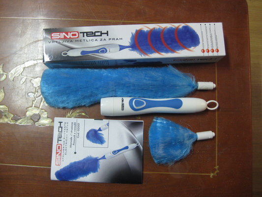 Battery Operated Electrical Duster with 3 Brush Heads