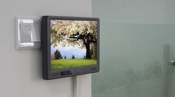 Android Tablet Wall Mount With Power , Multipoint Touch Screen Tablet With Status LED Lights