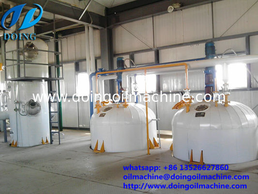 Chemical refining in palm oil refinery plant, palm oil refining process machinery