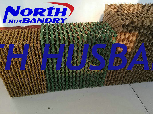 High efficiency paper evaporative cooling pad