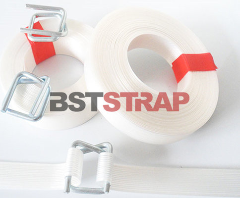16mm 5/8” Polyester Cord Strap composite strapping with buckle safety of transport logistics strapping tape