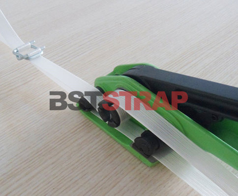 16mm 5/8” Polyester Cord Strap composite strapping with buckle safety of transport logistics strapping tape