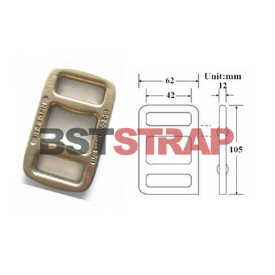 50mm Metal Galvanized Forged Buckle suitable for woven belt One Way Lashing Buckle