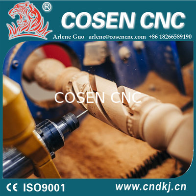 COSEN CNC woodworking lathe machine rotary and flat type 315/415w