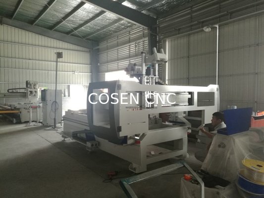 Wooden furniture production cnc router center with atc boring group