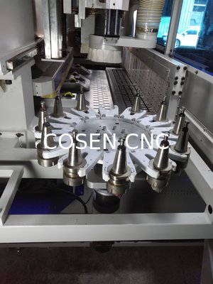 Wooden furniture production cnc router center with atc boring group