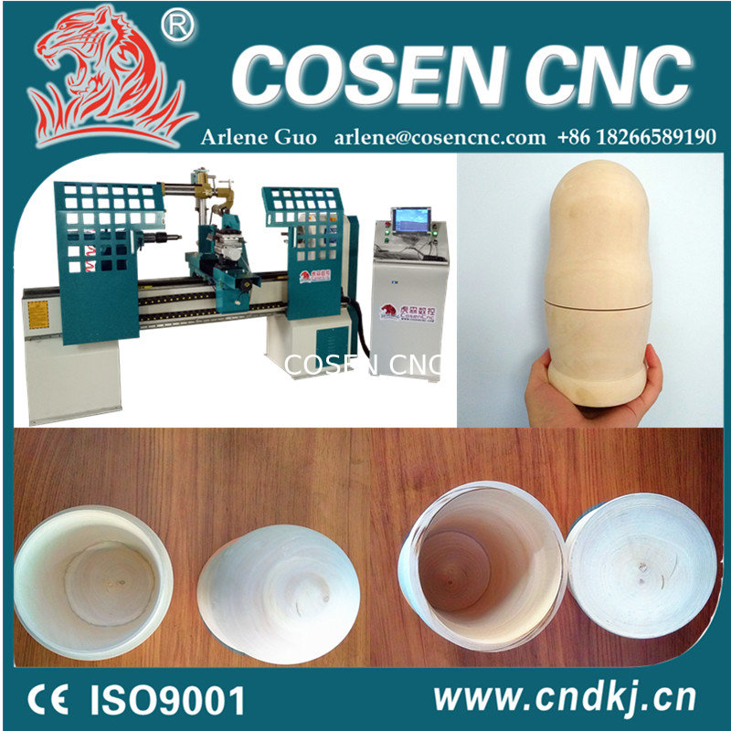 cnc woodworking lathe for wood vase bowl Matryoshka with automatic tool changer