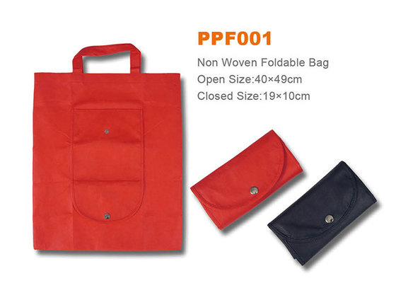 Non Woven Foldable Grocery Bags Eco - Friendly With Button Closure