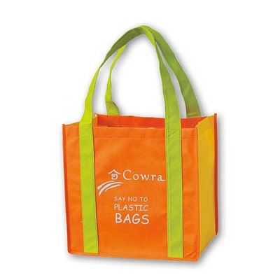 Promotional Small Non Woven Tote Bags With Cross Stitching Handle