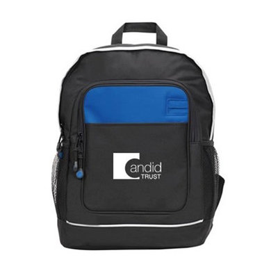 Polyester Backpack School Bag 15L Capacity With Side Mesh Pockets