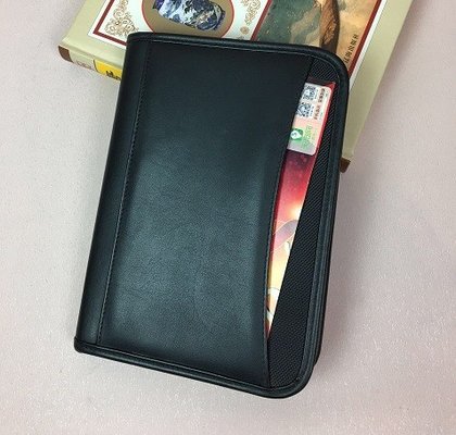 A5 Size Sheep Skin Imitation Leather Document Folder With Front Pocket