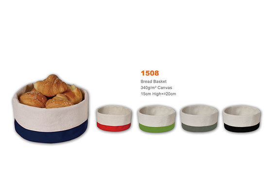 Eco - Friendly Home Decor Textiles , Food Safe Natural Canvas Bread Basket