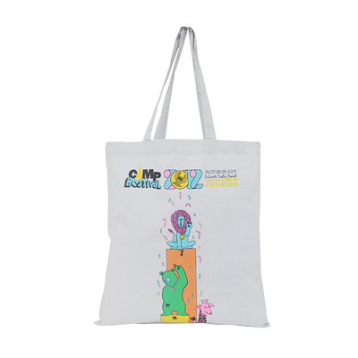 Cotton sheeting bag natural economy tote 36x37cm with boat bottom