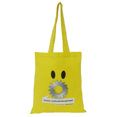 Pure Cotton Shopper Tote Bags In Standard Size Custom Logo Available
