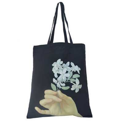 Pure Cotton Shopper Tote Bags In Standard Size Custom Logo Available