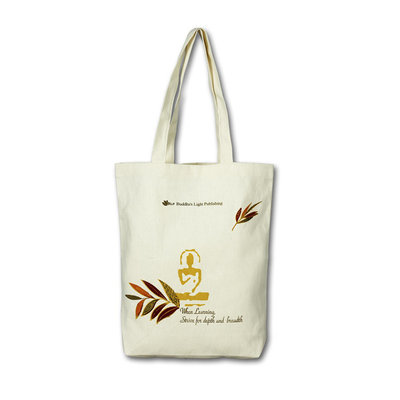 Custom Color Cotton Canvas Tote Bag / Cloth Shopping Bags With Long Handle