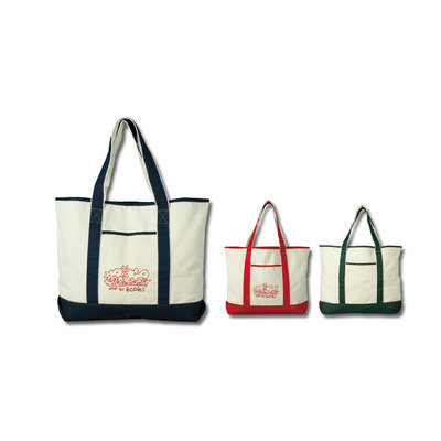 Silk Printing Type Custom Printed Canvas Tote Bags Recyclable In Natural Color
