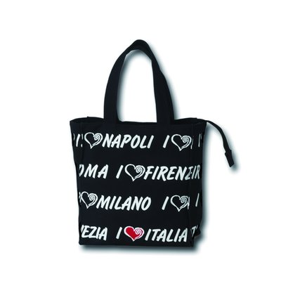 Fashionable Cotton Canvas Tote Bag / Canvas Tote Handbag With Printed City Name
