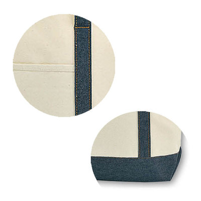 Plain Cotton Canvas Bags With Outside Pockets Customized Logo Accepted