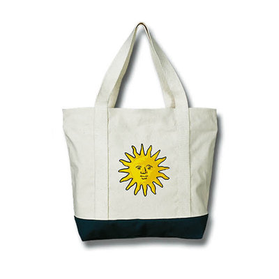 Womens Canvas Shopper Bag With Zip , Double Layer Bottom Canvas Cloth Bags