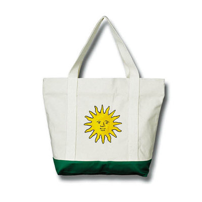 Womens Canvas Shopper Bag With Zip , Double Layer Bottom Canvas Cloth Bags