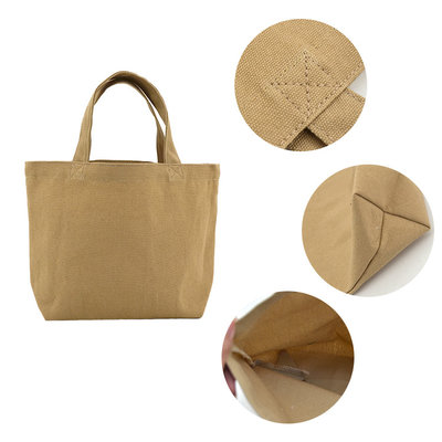 Silk Screen Printed Canvas Cotton Shopping Bags Blank Type With Handle
