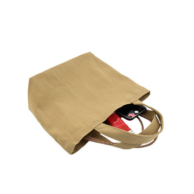 Silk Screen Printed Canvas Cotton Shopping Bags Blank Type With Handle