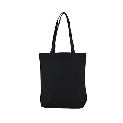 custom wholesale heavy duty cotton canvas tote bag black fashion canvas tote bag