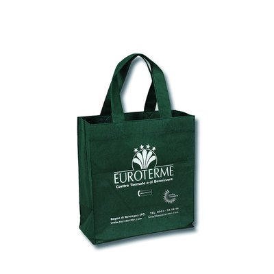 80gsm non woven short handle dark green non woven shopping bag
