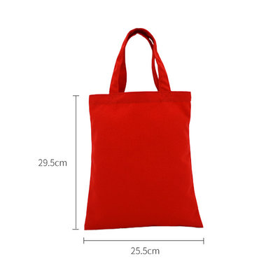 customized color tote bag 100% cotton short handle eco-friendly shopping bag