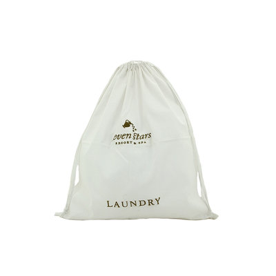 2019 eco friendly large drawstring laundry wash bag travel  natural cotton clothes laundry bag