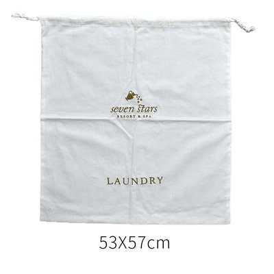 2019 eco friendly large drawstring laundry wash bag travel  natural cotton clothes laundry bag