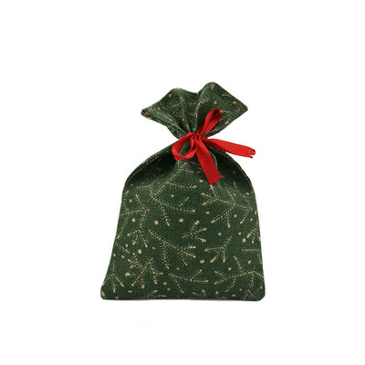 Eco - Friendly Custom Made Drawstring Bags For Kids Christmas Gift Packing