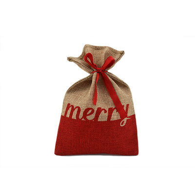 Eco - Friendly Custom Made Drawstring Bags For Kids Christmas Gift Packing