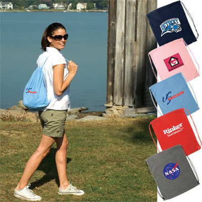 cute 190T polyester drawstring backpack bags wholesale multi color