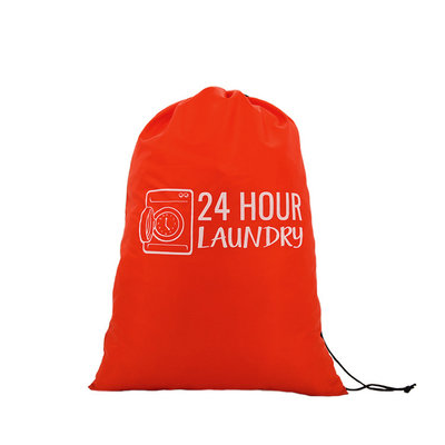 Large Drawstring Laundry Bag Durable Custom Polyester Laundry Bags