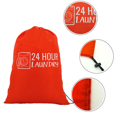 Large Drawstring Laundry Bag Durable Custom Polyester Laundry Bags
